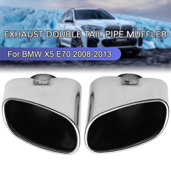 2.5'' 63mm Carbon Fiber Exhaust Tip with Blue LED Light Stainless Steel ...