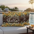2 Pack Outdoor Waterproof Throw Pillow Covers,Hello Summer Words ...