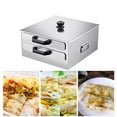 2 Layer Rice Noodle Roll Machine Stainless Steel Steamer Cooker with 3 ...