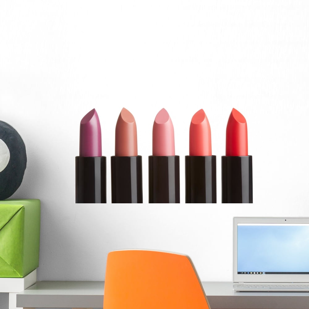 Five Colorful Lipsticks Wall Decal Sticker Set Wallmonkeys Individual ...