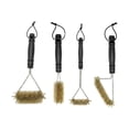4PCS Black BBQ Grill Cleaning Brush with Scraper, Stiff Bristle ...