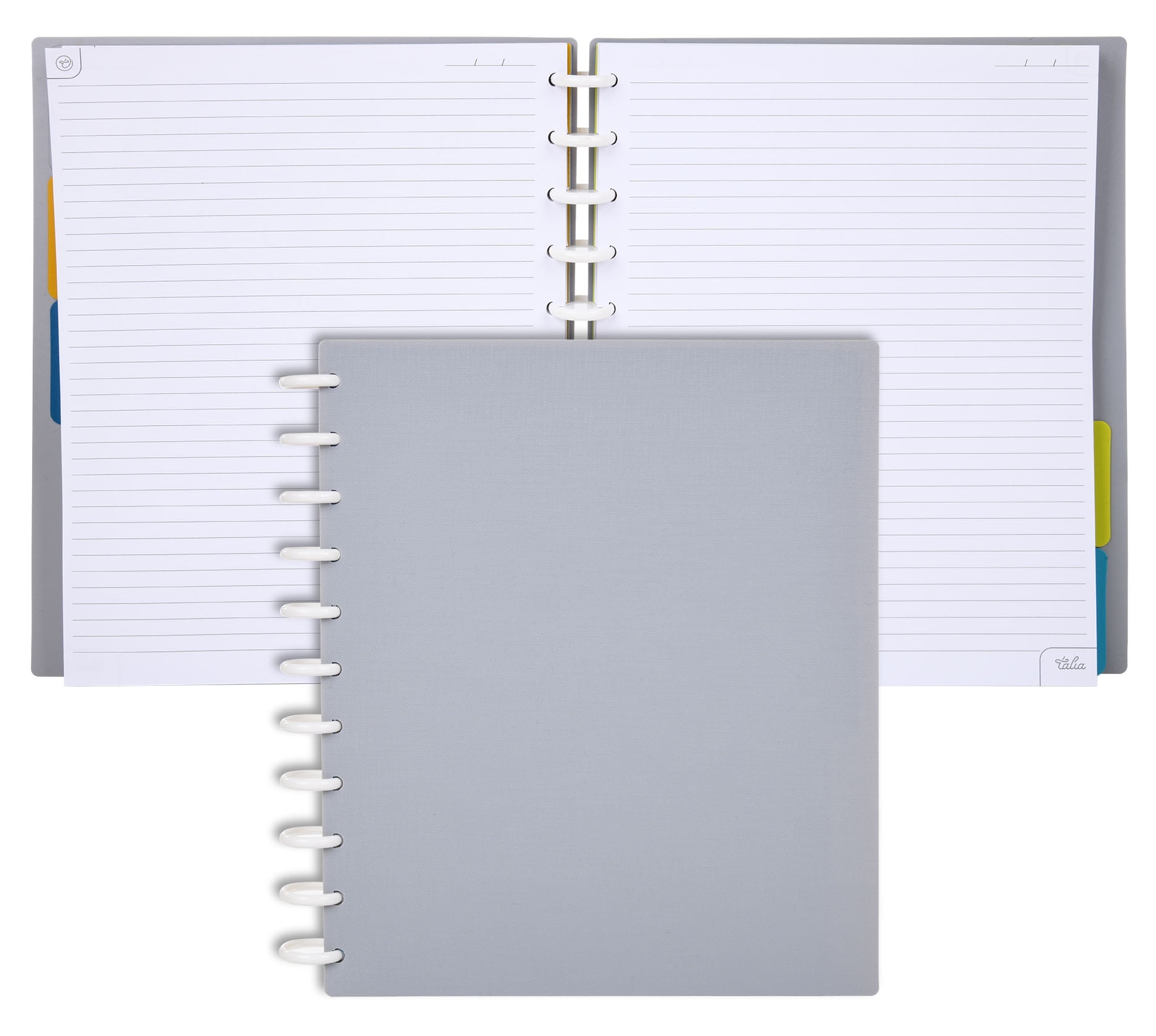Talia Notebook Planner Customizable – 4105 (Grey, Letter (8.5in x 11in ...