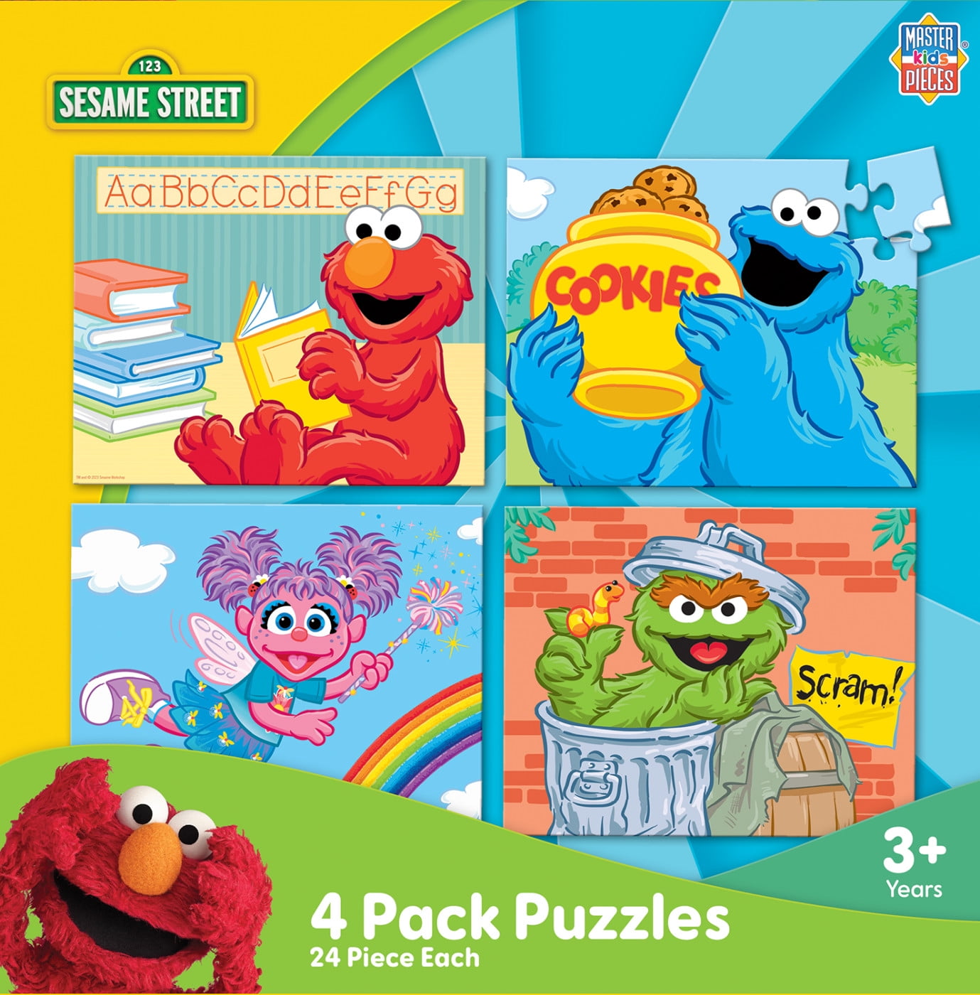 MasterPieces Kids Puzzle Bundle - Sesame Street 4-Pack 24 Piece Jigsaw ...
