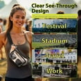 Garnen Clear Fanny Pack for Stadium, Clear Fanny Pack Stadium Approved ...