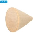 30x30mm Natural Wood Cone Ring Holder, 20 Pack Finger Jewelry Display ...