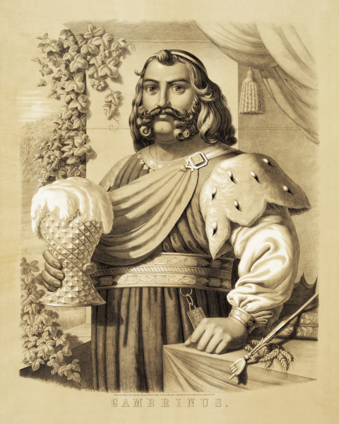 Print: Gambrinus, The Patron Saint of Beer, 1858 - Walmart.com