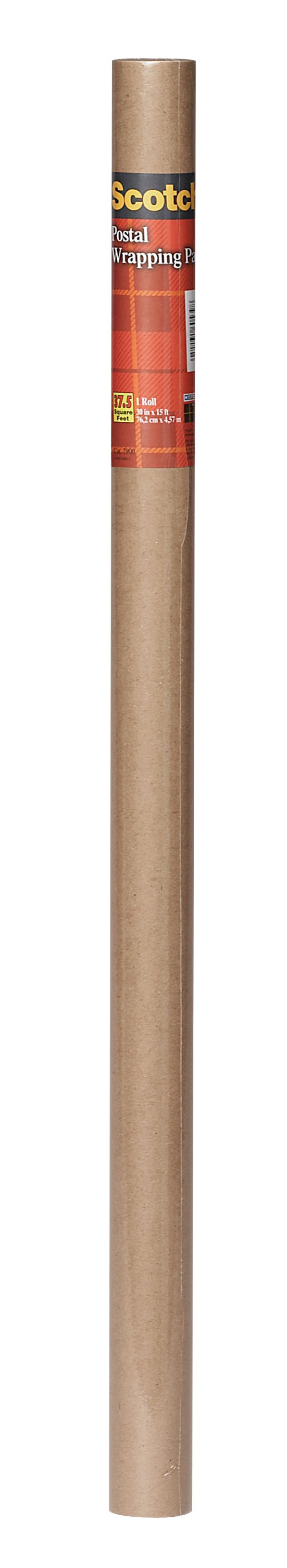 Scotch Postal Wrapping Paper 30 In X 15 Ft Kraft Paper 1 Roll scotch-postal-wrapping-paper-30-in-x-15-ft-kraft-paper-1-roll