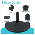 Half Round Patio Umbrella Base, Heavy-Duty Free Standing Resin Umbrella ...