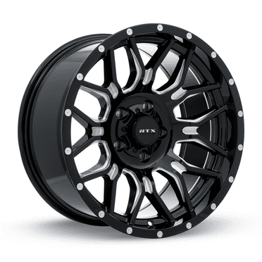 RTX Moab 18x9 5x127 ET-15 CB71.5 Gloss Black Machined Red Wheel ...