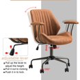 Ovios Ergonomic Office Chair Modern Computer Desk Suede Fabric Desk