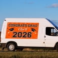 2026 Graduation Party Plastic Backdrop - 65" x 32.7" Congrats Grad ...