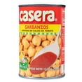 Casera Chick Peas in Tomato Broth, Garbanzos, Easy Open 15.5oz Canned ...