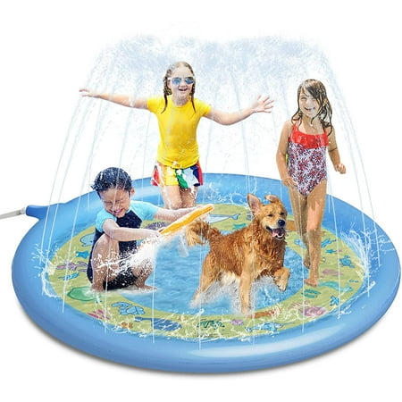 Splash Pad 68 Inches / 170cm for Kids Sprinkler Play Mat Sprinkler ...