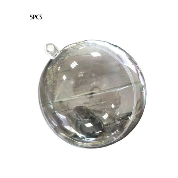 Christmas Tree Clear Balls Fillable Baubles DIY Fillable Sphere 4/6/8cm ...