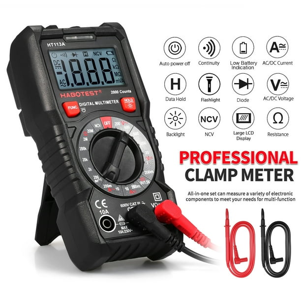 Digital Multimeter Meter Testers Automotive Electrical Transistor Peak ...