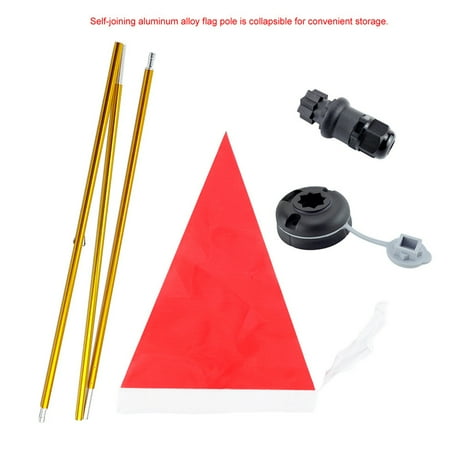 Foldable Lightweight Kayak Safety Flag Flags Pole Universal Retractable ...