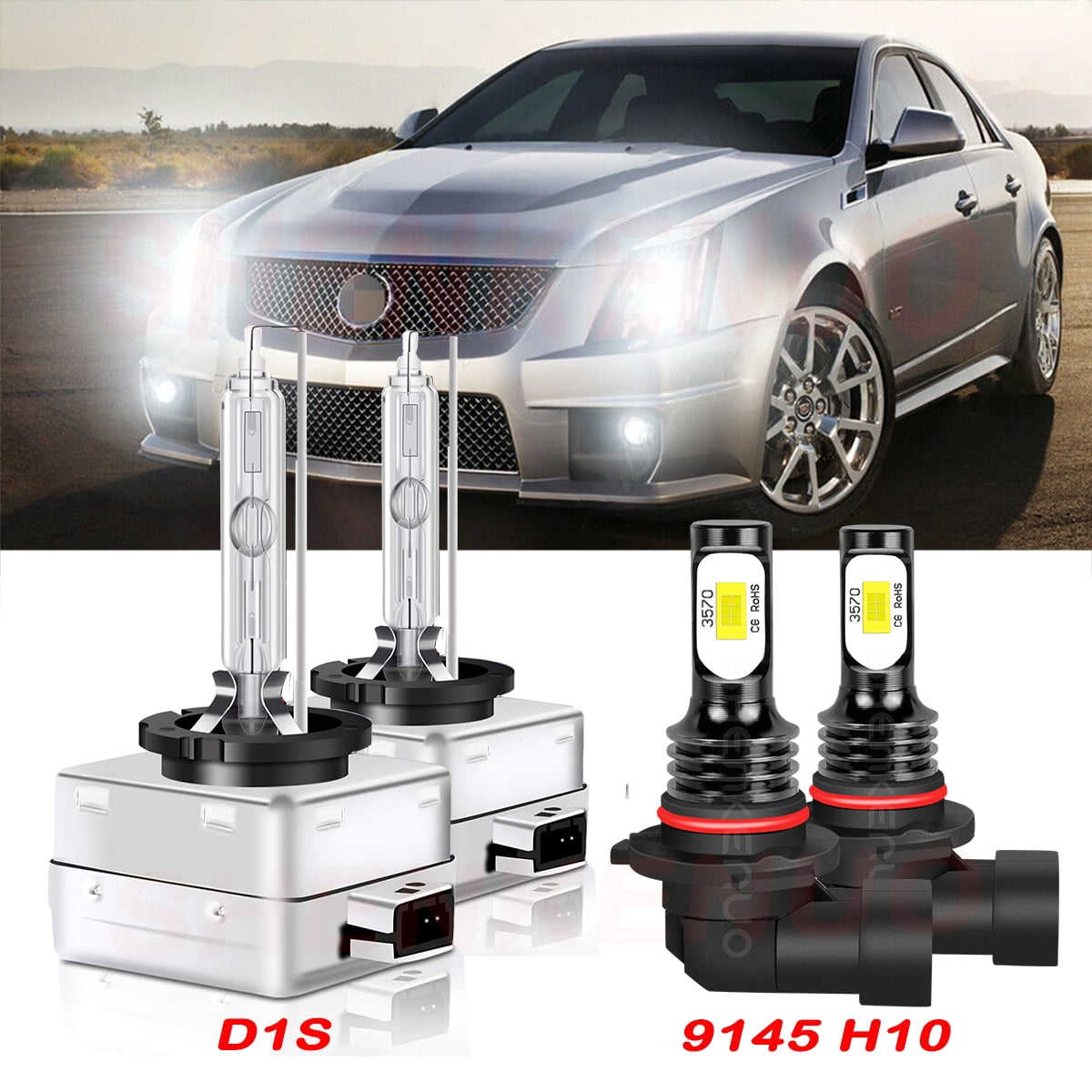 D1S HID Headlight Bulbs for Cadillac DTS 2006 2007 2008 2009 2010 2011 ...