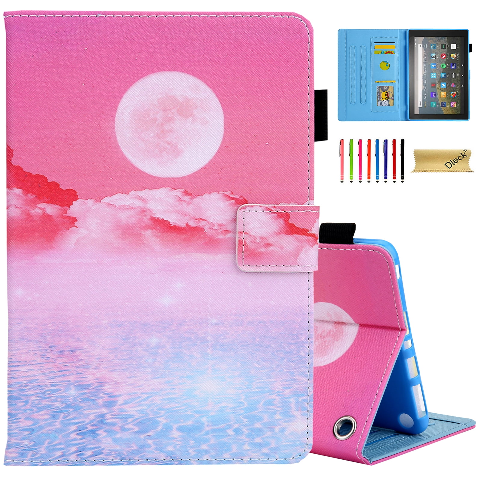 Dteck for Fire Max 11 Tablet Case - Cute PU Leather Folio Stand Cover ...