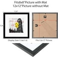 12x12 Picture Frame Set of 9, Display Pictures 8x8 with Mat or 12x12 ...