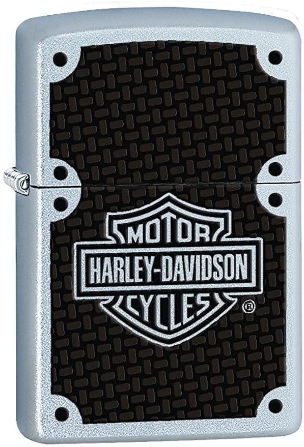 Lighter 24025 Harley Davidson shield logo woven into a carbon fiber ...