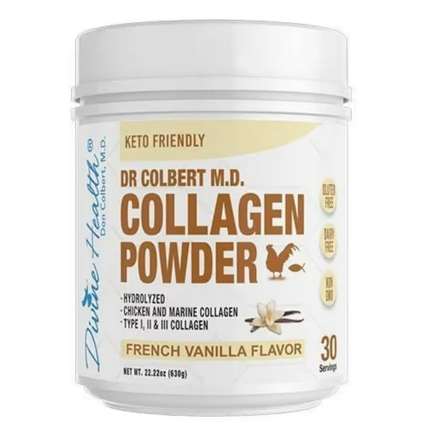 Colágeno en polvo Divine Health Dr. Colbert MD Sabor vainilla | Bodega ...