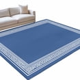 4x6 Navy Blue Vintage Area Rug for Living Room, Washable Non Slip Low ...