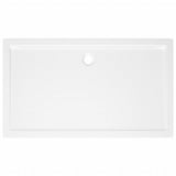 vidaXL Rectangular Shower Base Pan with Center Drain, High Gloss ABS ...