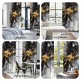 Black and Gold Marble Pattern Blackout Curtains,Triple Weaved Fabric ...