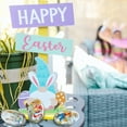 6Pcs Large Assorted Metallic Tin Easter Egg Container Painted Bunny ...
