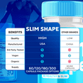 Slim Shape Advanced Formula Pills Supporting Energy and Fitness 60 ...