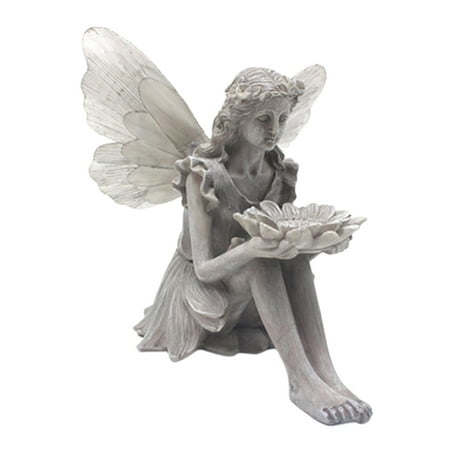Realistic Fairy Statue Solar Figurine Patio Porch Sculpture | Walmart ...
