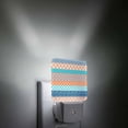 Boho Plug-in LED Night Lights Bohemian Geometric Stripes Blue Orange ...