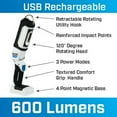 HART Mechanics Rechargeable LED Work Light with Magnetic Base, Hook ...