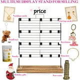 Sfugno Wooden Earring Display Stand with Metal Hooks, Portable Jewelry ...