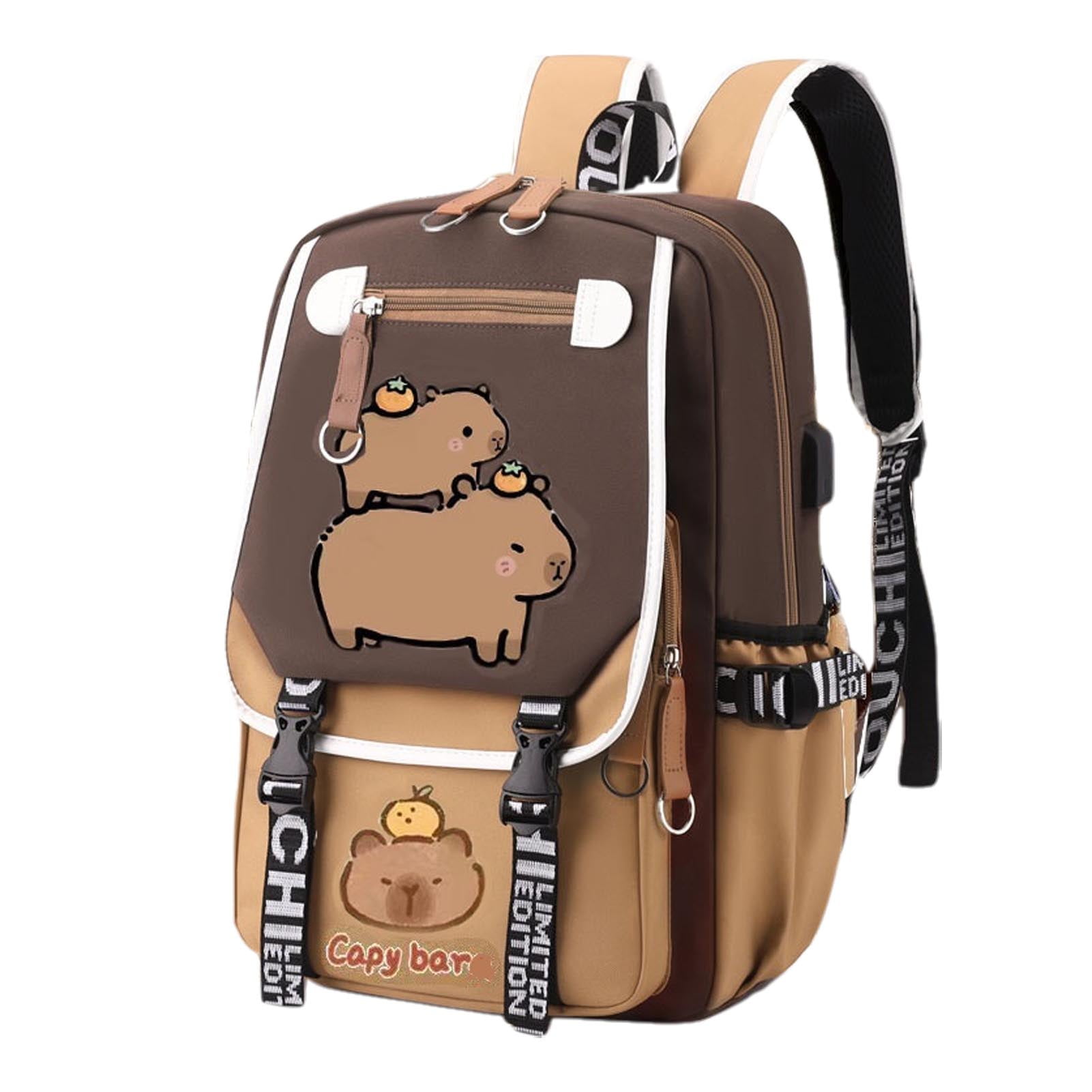 Click here for Braveheart Cloth Capybara Backpack For Girls Adjus... prices