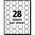 Avery Removable Color-Coding Labels, Black, Handwrite, 3/4" Diameter ...