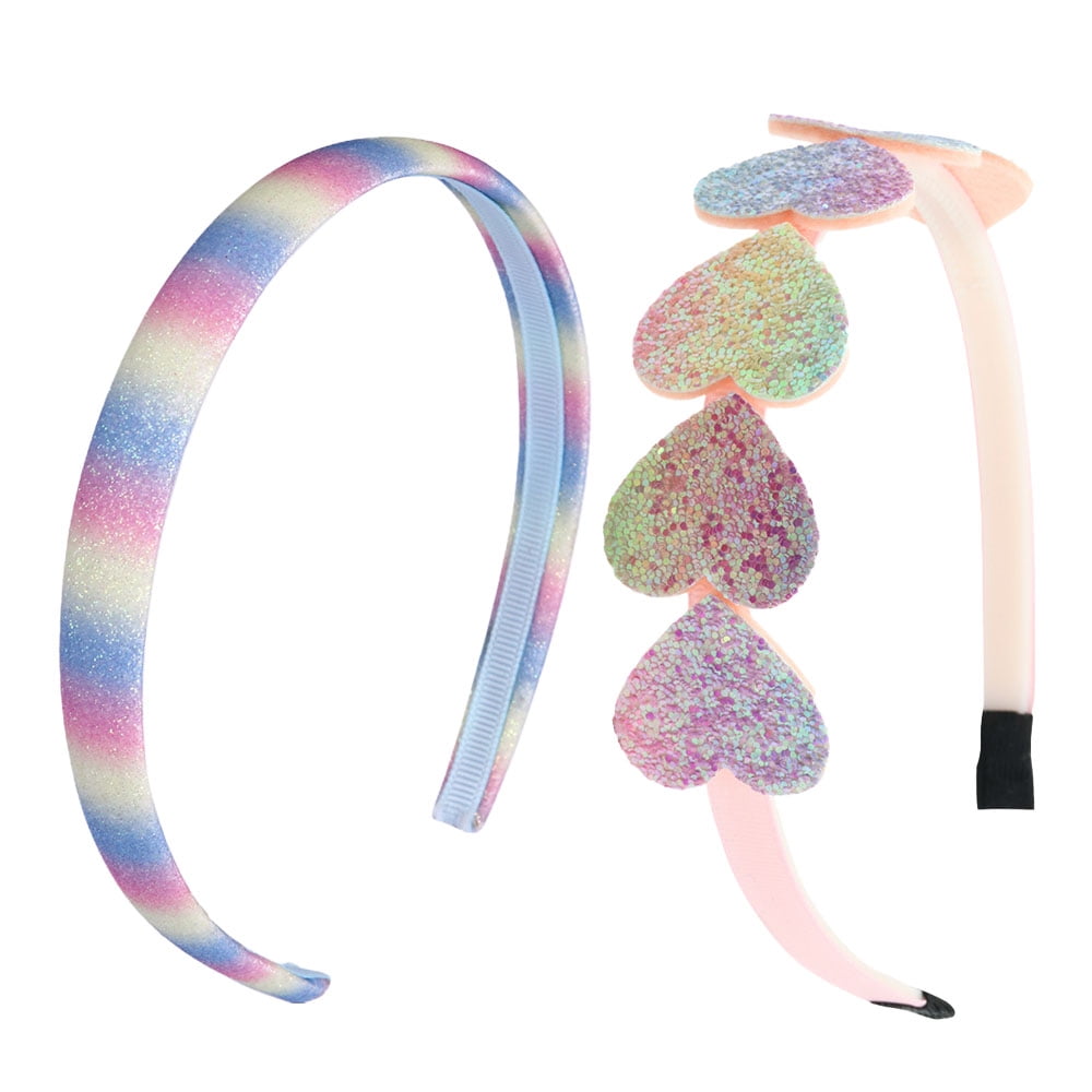 Click here for Hesignd Glitter Headbands For Girls  Rainbow Heart... prices