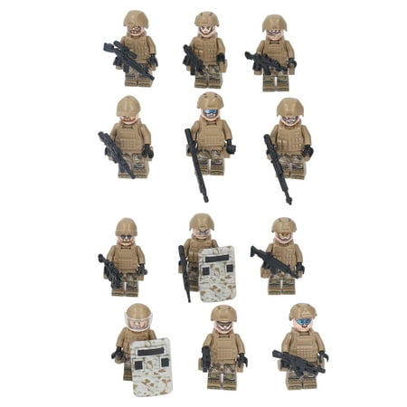 Men Group Block Mini Figures,12pcs Soldiers Block Minifigures Soldiers ...