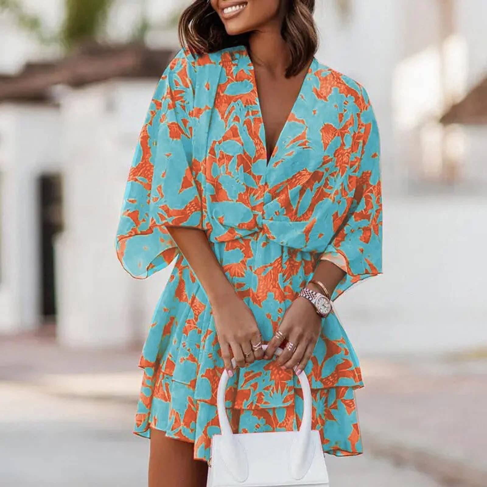 SMihono Summer Bohemian Dresses Women Plus Size Fashion Women Casual ...