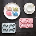 4 Cavities Snail Shape Silicone Molds Grade Silicone Ice Maker For ...