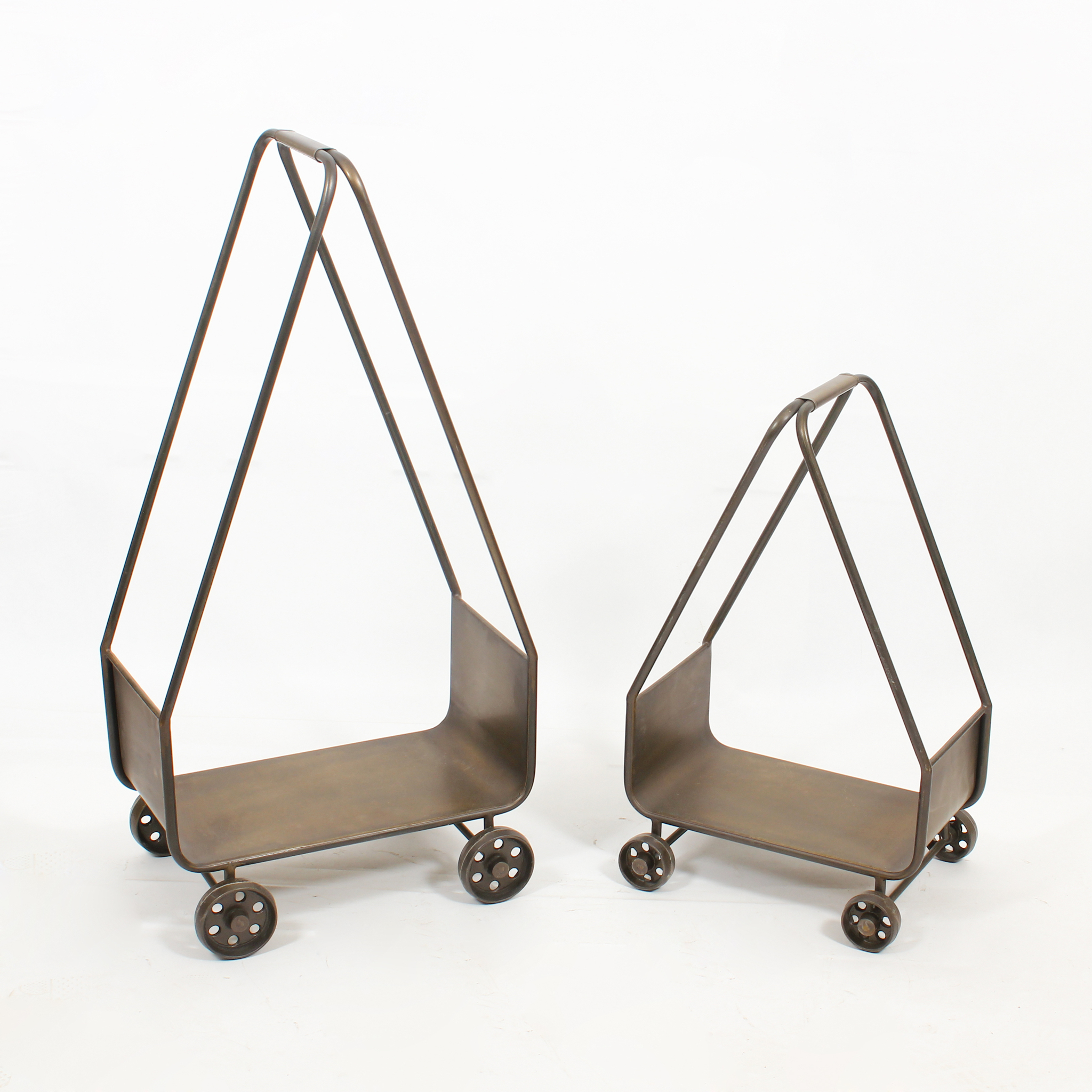 Set Of 2 Wheeled Triangle Firewood Log Rack | Walmart Canada