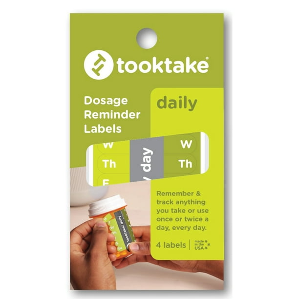 Tooktake - tooktake Daily Medication & Vitamin Tracking Labels - Pill ...