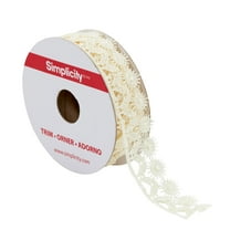 Simplicity Trim, White 1 7/8 inch Pointed Lace Trim Great for Apparel ...