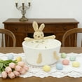 Blanket Basket,Cotton Rope Blanket Basket With Bunny Decoration ...