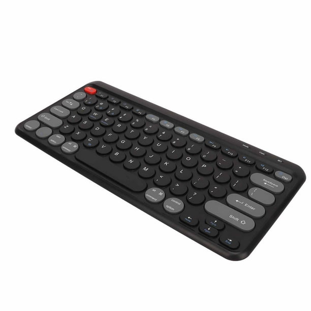 Mini Keyboard With Compact Round Keycaps, BT 2.4G Dual Mode Portable ...