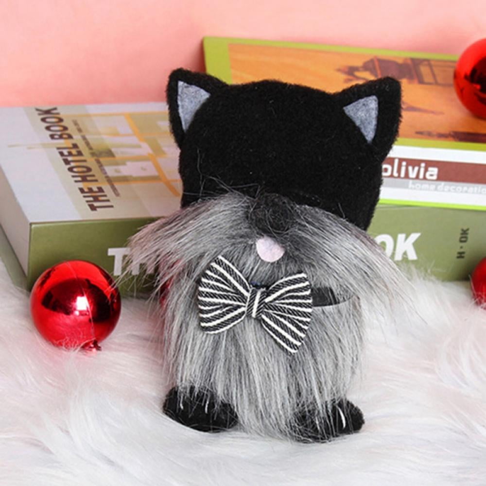 Plush Dwarf Gifts Faceless Elf Doll Handmade Cat Gnome Doll Figurine ...