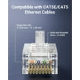 JUNXIAO-Cat5e Connectors RJ45 Pass Through 50-Pack with Longer Guide ...