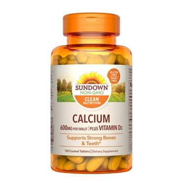 Sundown Calcium 1200 mg plus Vitamin D3 for Immune Support, Supports ...