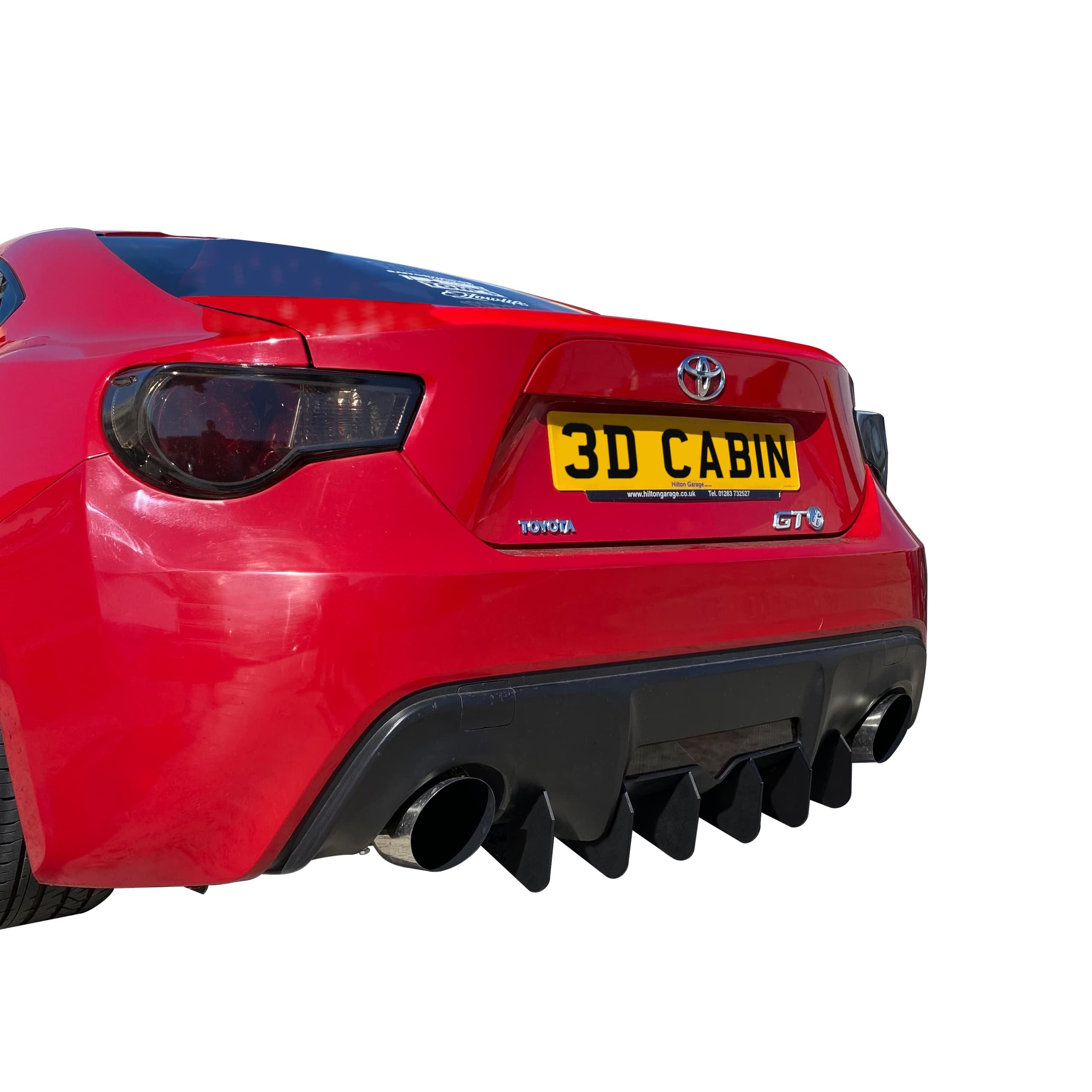 GT86 BRZ FRS Rear Diffuser Kit Standard (6 Fin) - Walmart.com