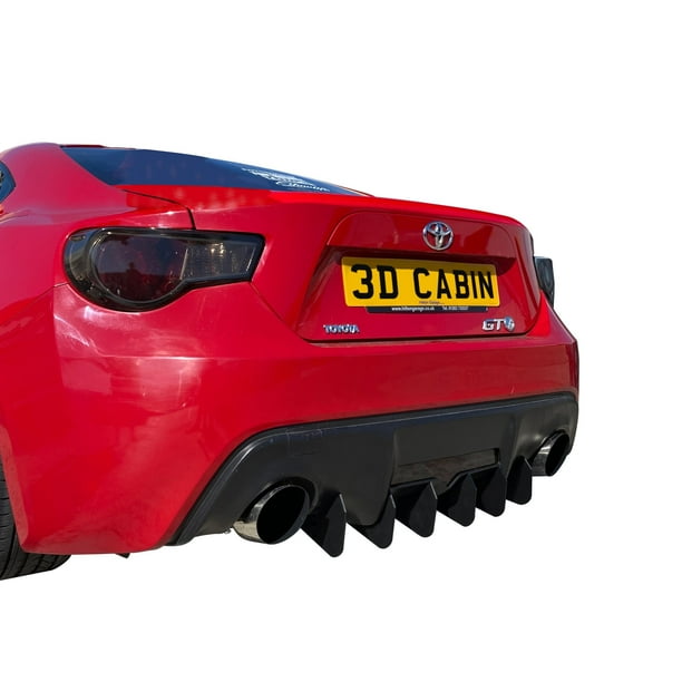 GT86 BRZ FRS Rear Diffuser Kit Standard (6 Fin) - Walmart.com